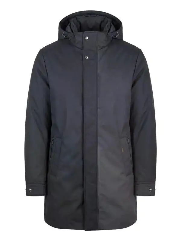 MOORER Hooded Padded Coat - Blue