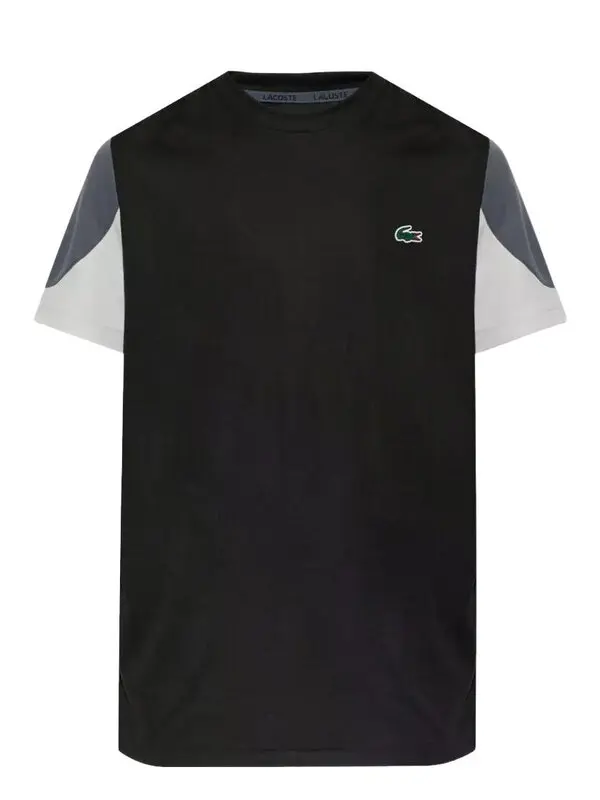Lacoste Logo-patch Panelled T-shirt - Black