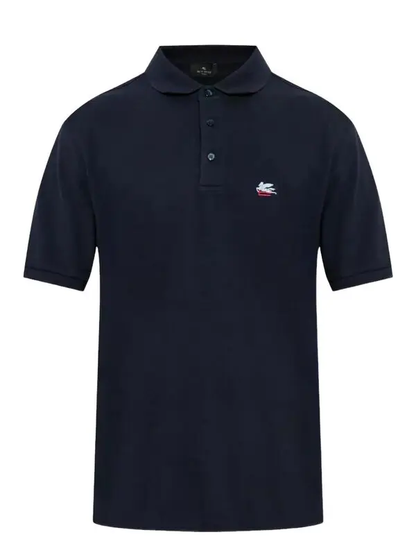 Etro Logo-embroidered Polo Shirt - Blue