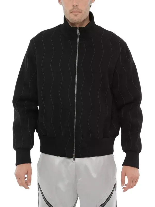 Neil Barrett Embroidered Zip-up Sweatshirt - Black
