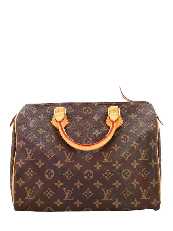 LOUIS VUITTON Speedy Monogram Canvas Satchel - Brown