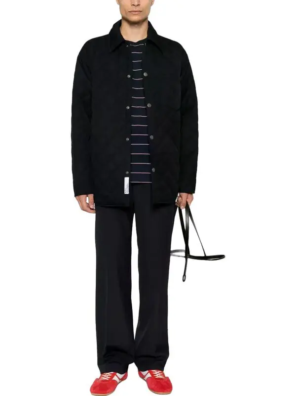 A.p.c. Quilted Press-stud Jacket - Blue