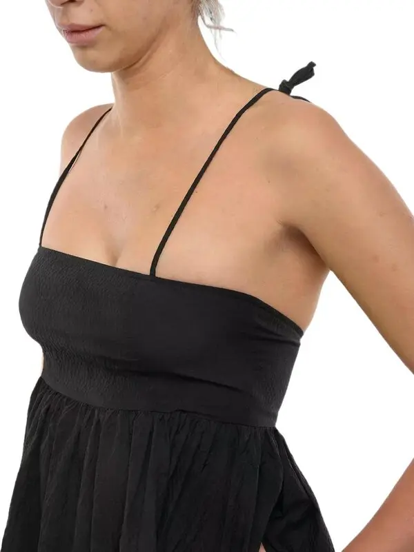 NOTES DU NORD Square Neck Midi Dress - Black