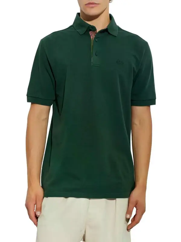 Etro Embroidered-logo Polo Shirt - Green