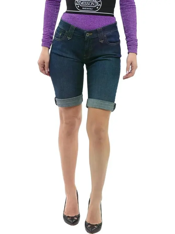 Woolrich Contrast-stitch Denim Shorts - Blue
