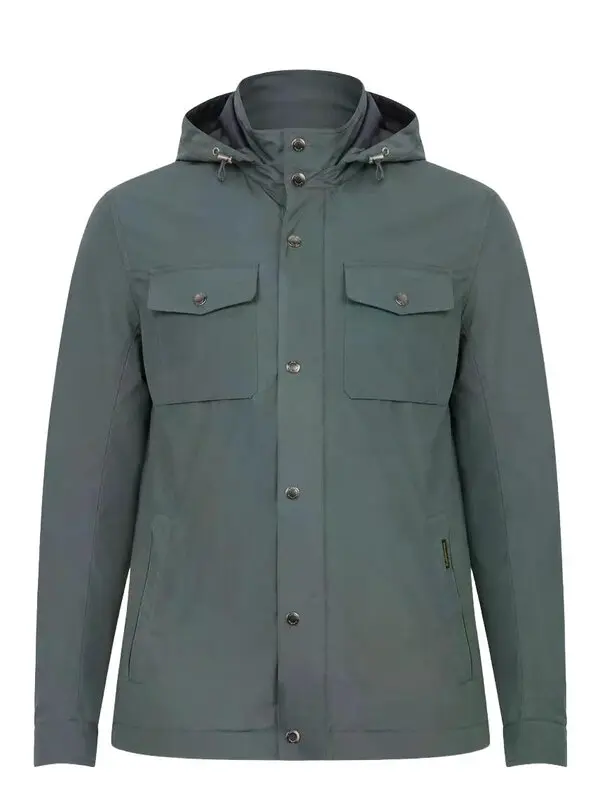 MOORER Hooded Multi-pocket Jacket - Green