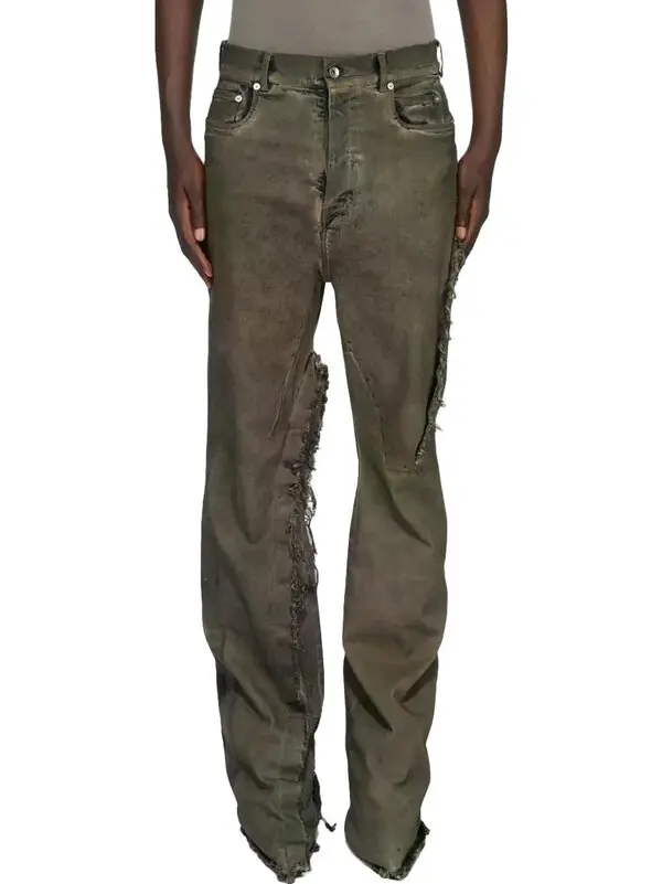 Rick Owens Bolan Frayed Jeans - Brown