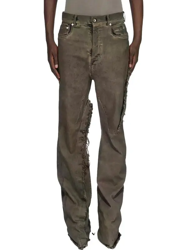 Rick Owens Bolan Frayed Jeans - Brown