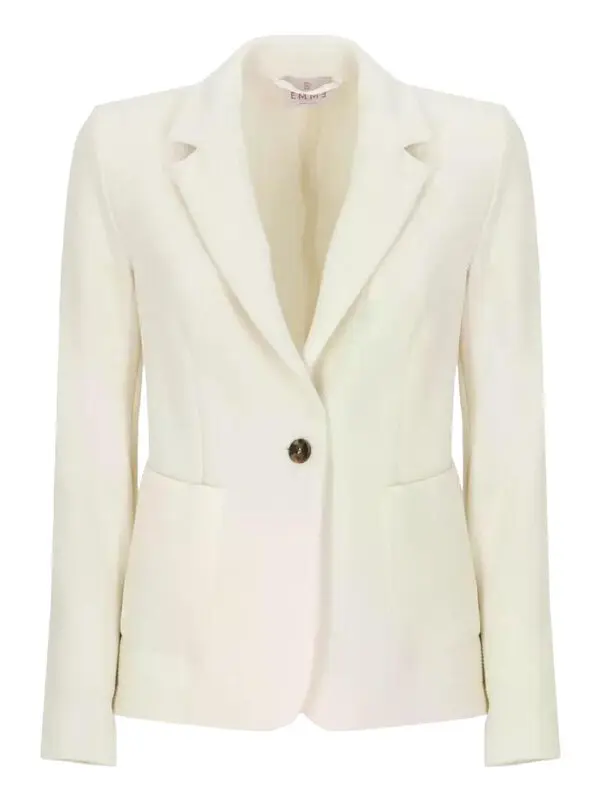 EMME Waffle-effect Single-breasted Blazer - Neutrals