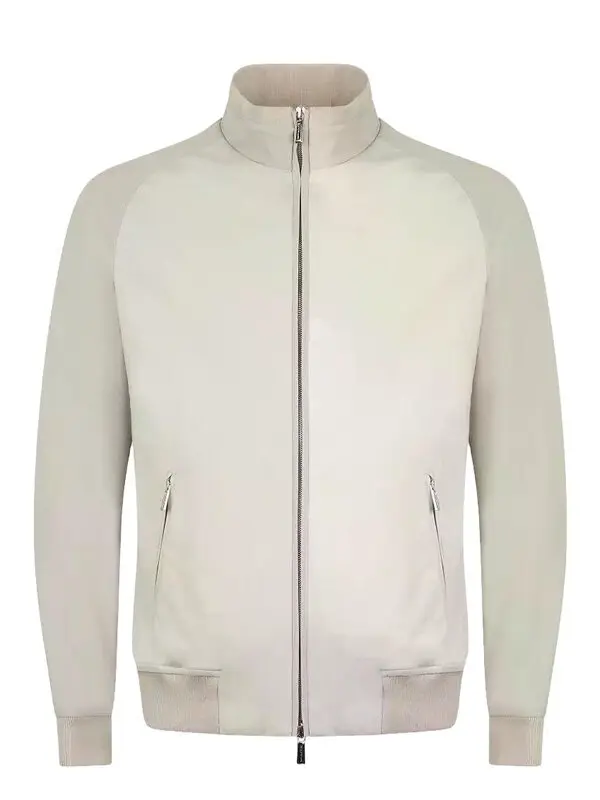 MOORER Zip-up Raglan Sleeve Jacket - White