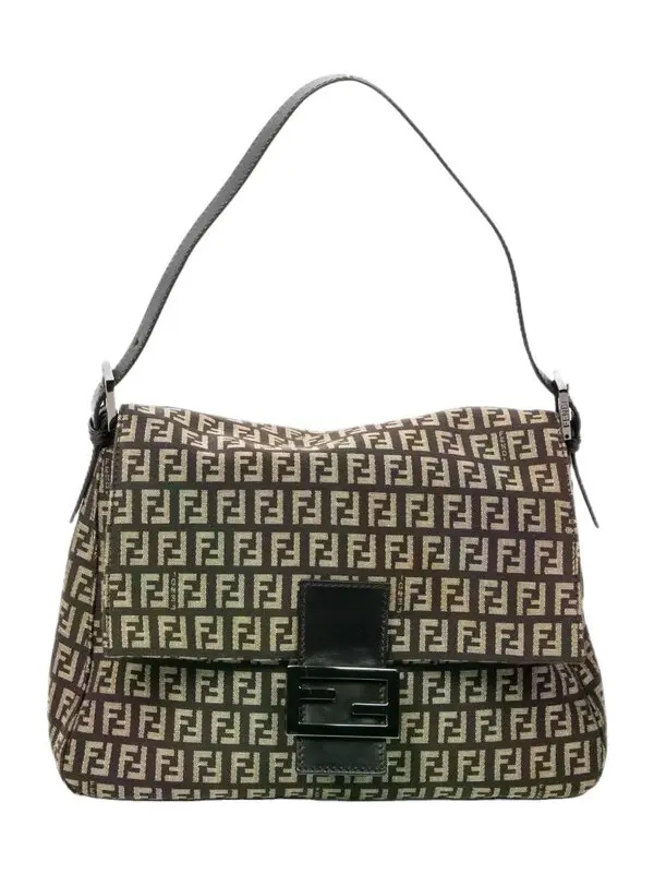 Fendi Mama Baguette Monogram Shoulder Bag - Brown
