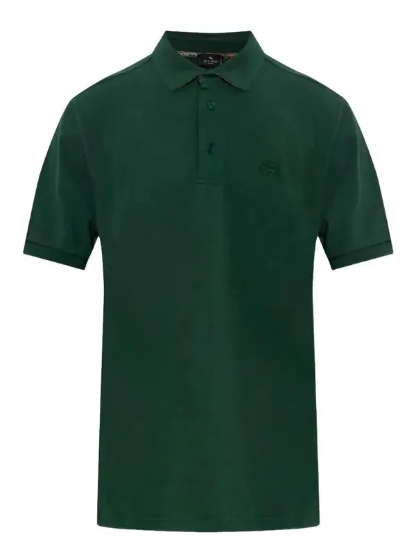 Etro Logo-embroidered Polo Shirt - Green