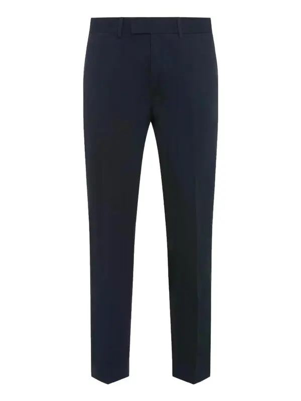 TOM FORD Belt-loop Cotton Trousers - Blue