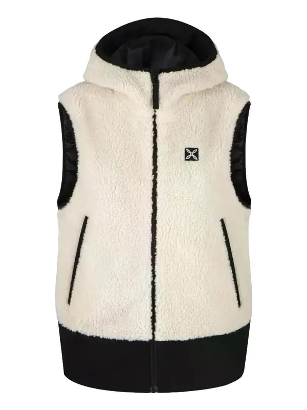 MONTURA Fleece-texture Hooded Sleeveless Jacket - Neutrals