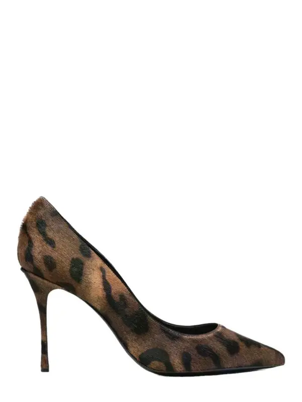 SERGIO ROSSI Godiva Leopard Print Calf Hair Pumps - Brown