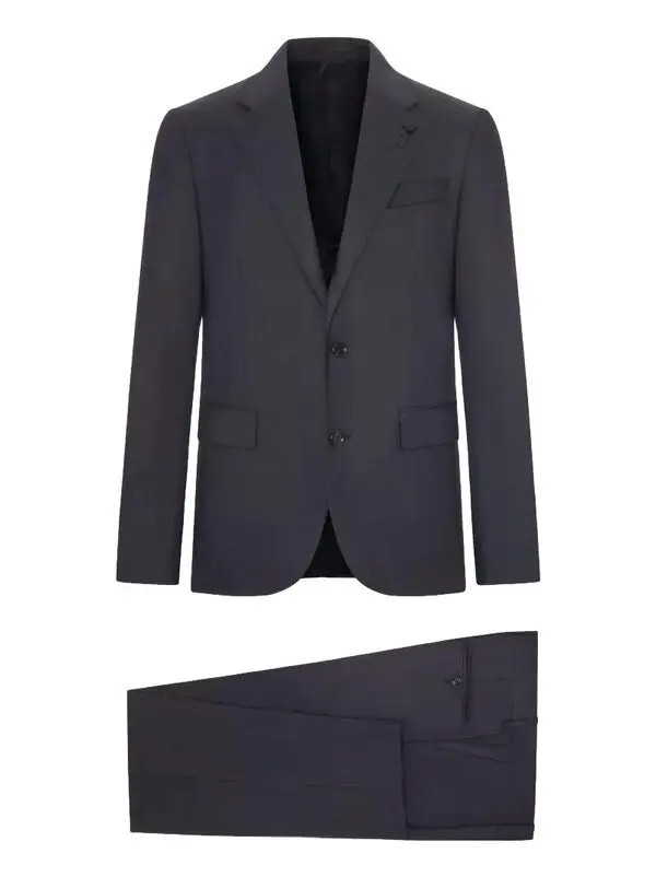 LARDINI Single-breasted Wool Suit - Grey
