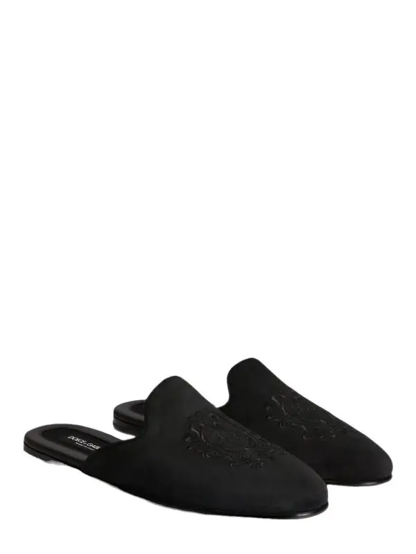 Dolce & Gabbana Calfskin Slipper - Black