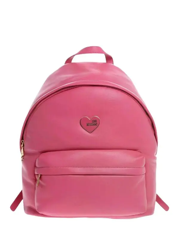Moschino Heart-plaque Backpack - Pink
