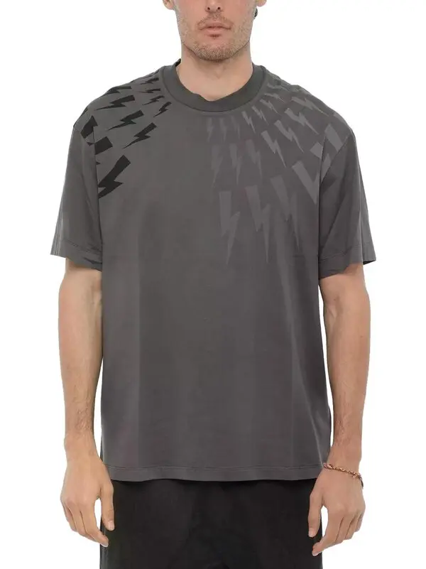 Neil Barrett Logo-print Jersey T-shirt - Grey