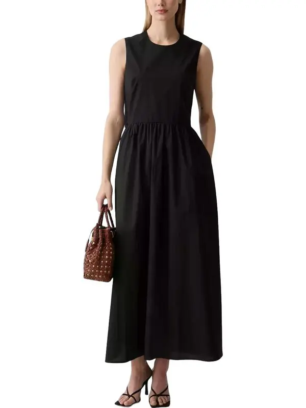 BENETTON Sleeveless Cut-out Maxi Dress - Black