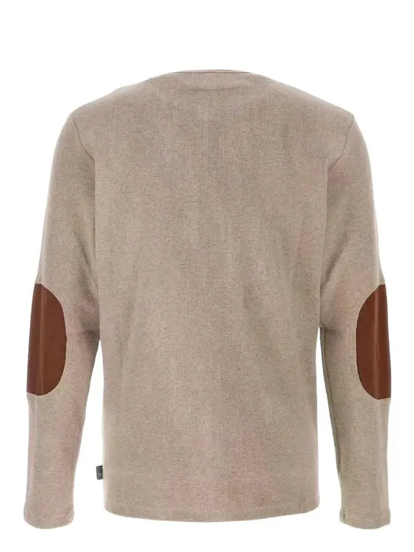 MAISON MARGIELA Ribbed Knit Sweater With Elbow Patches - Neutrals
