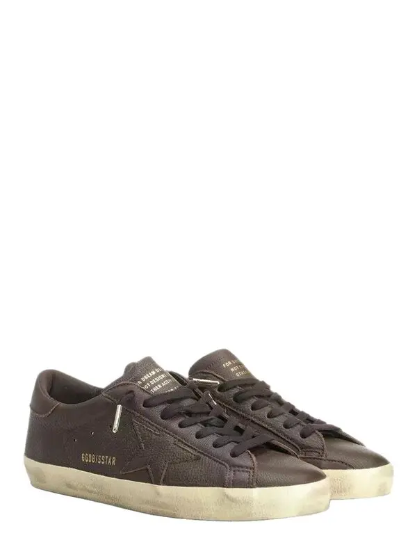 GOLDEN GOOSE Super Star Leather Sneakers - Brown