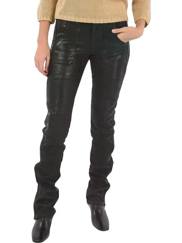 DIESEL® Coated Biker Trousers - Black