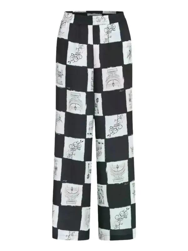 Karl Lagerfeld Fluid Fit Trousers - Black