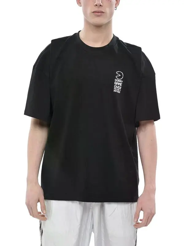 W/STUDIO X Pac-man X Antonia Printed Cotton T-shirt - Black