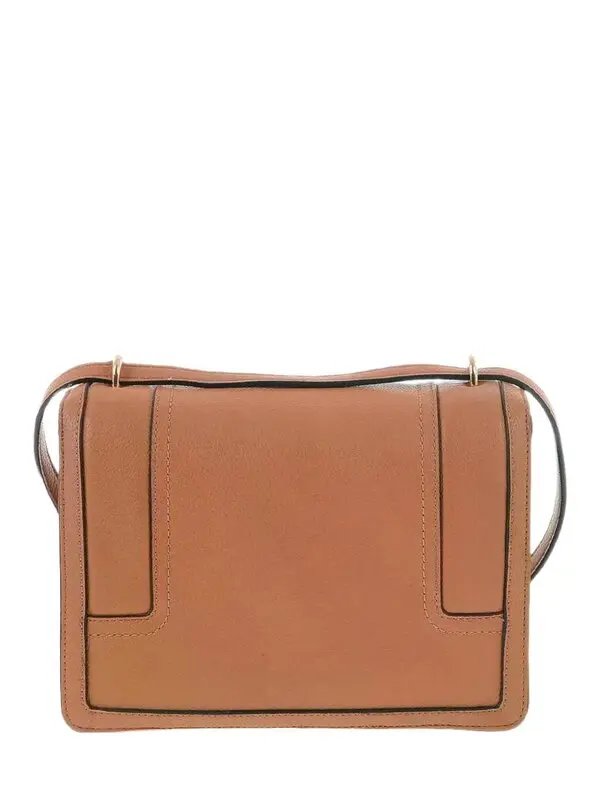 Moschino Hammered-effect Shoulder Bag - Brown