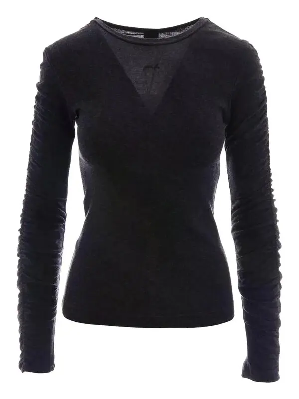 Pinko Ruched Sleeve Sweater - Grey