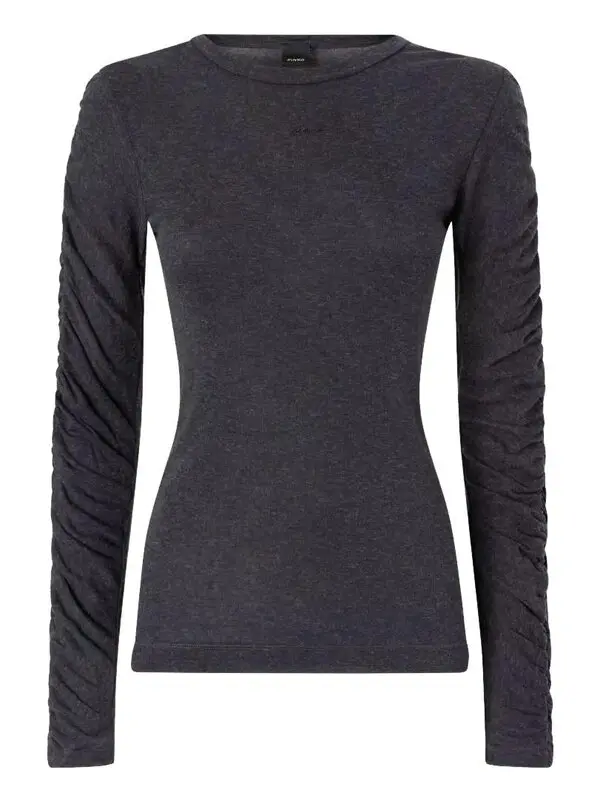 Pinko Ruched Sleeve Sweater - Grey
