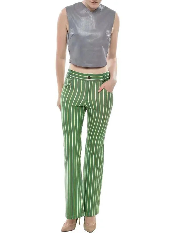Marni Striped Pattern Five-pocket Trousers - Green