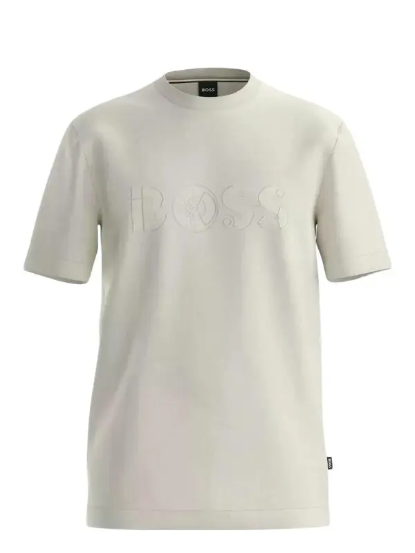 BOSS Logo-print Cotton T-shirt - Neutrals