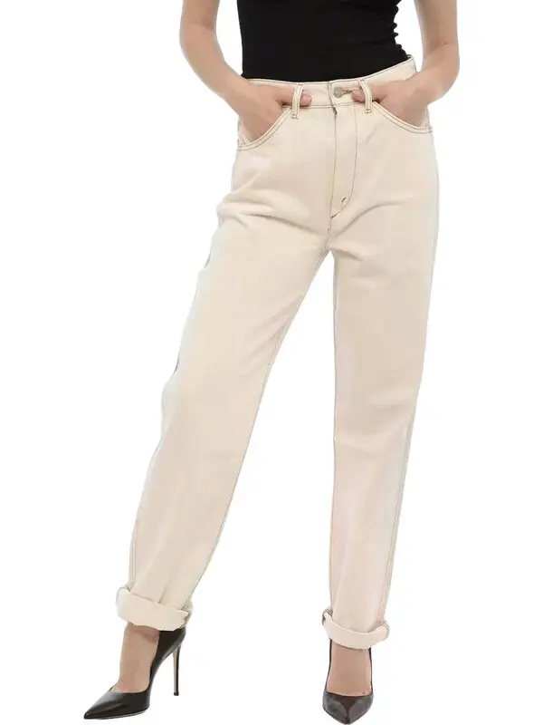 RE/DONE Topstitching Five-pocket Jeans - Neutrals