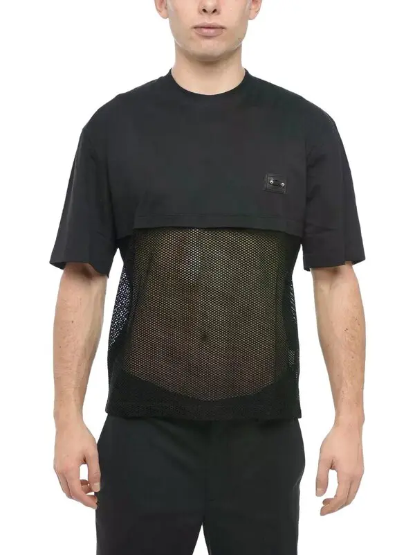 Neil Barrett Mesh-panel T-shirt - Black