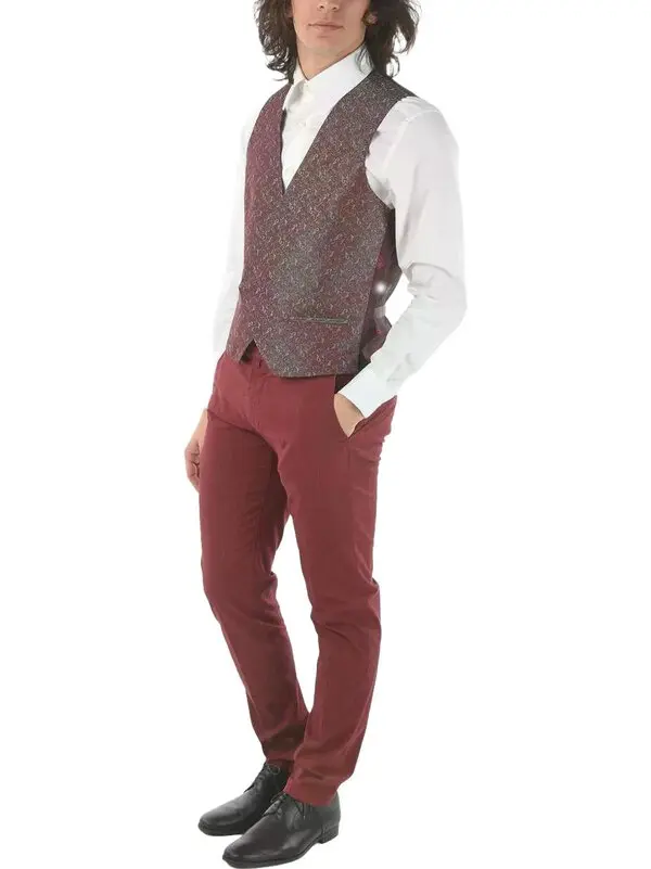 Corneliani Double-breasted Silk Waistcoat - Red