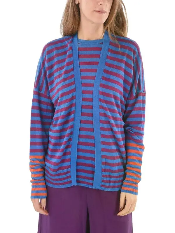Woolrich Striped Cardigan - Blue