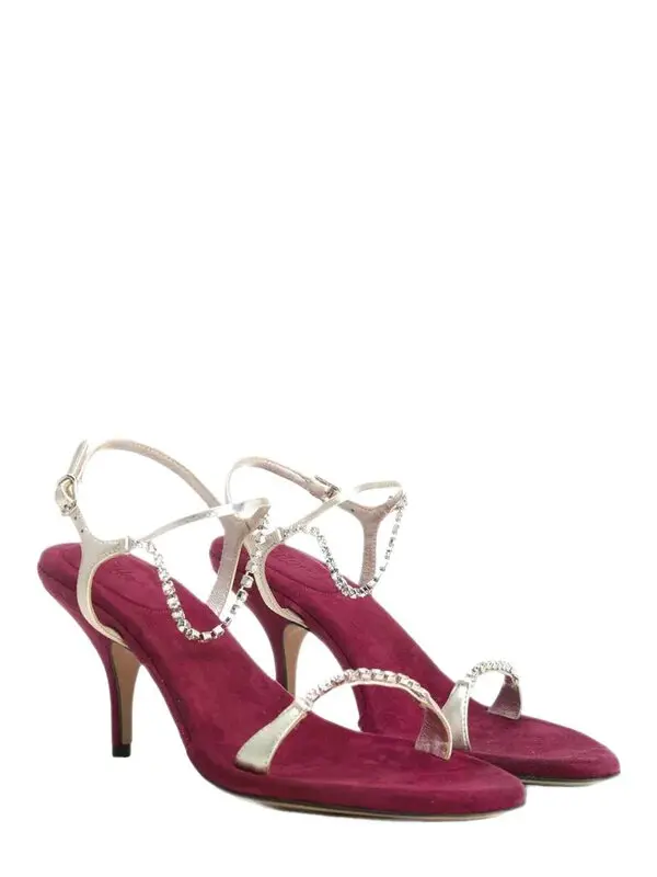 Chloé Zia Crystal-embellished Sandals - Silver