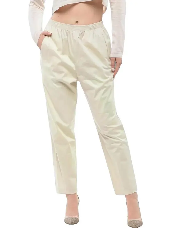 Woolrich Flat-front Elasticated Waist Trousers - Neutrals