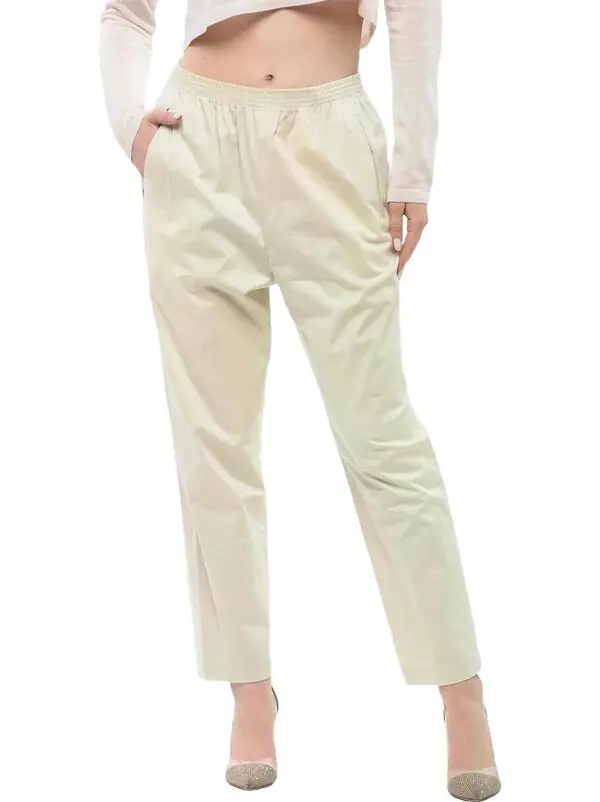 Woolrich Flat-front Elasticated Waist Trousers - Neutrals