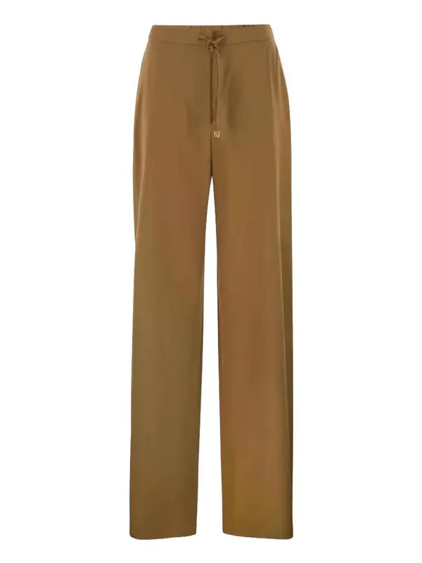 Max Mara Virgin Wool Wide-leg Trousers - Brown
