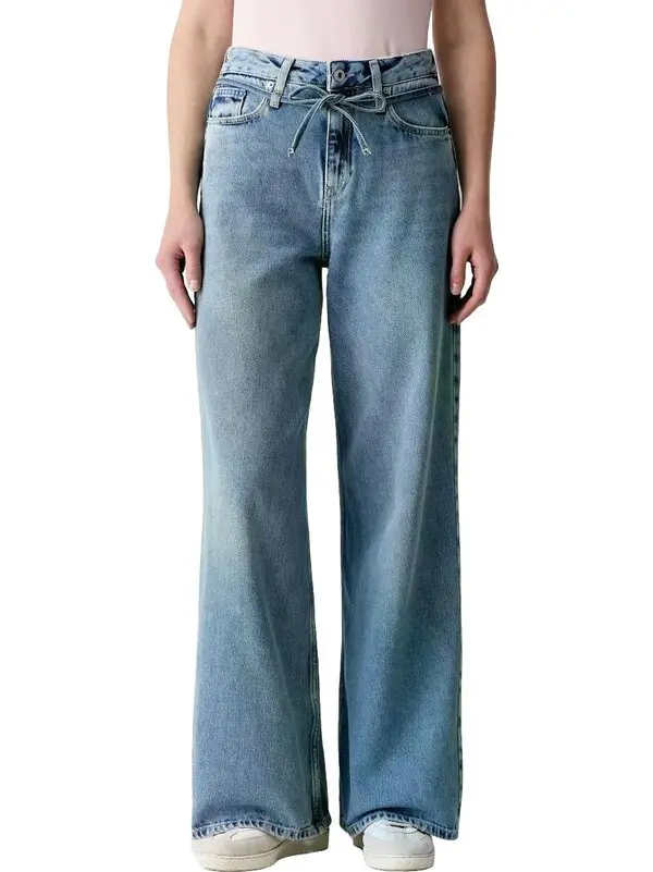 Karl Lagerfeld Tie-fastening Wide-leg Jeans - Blue