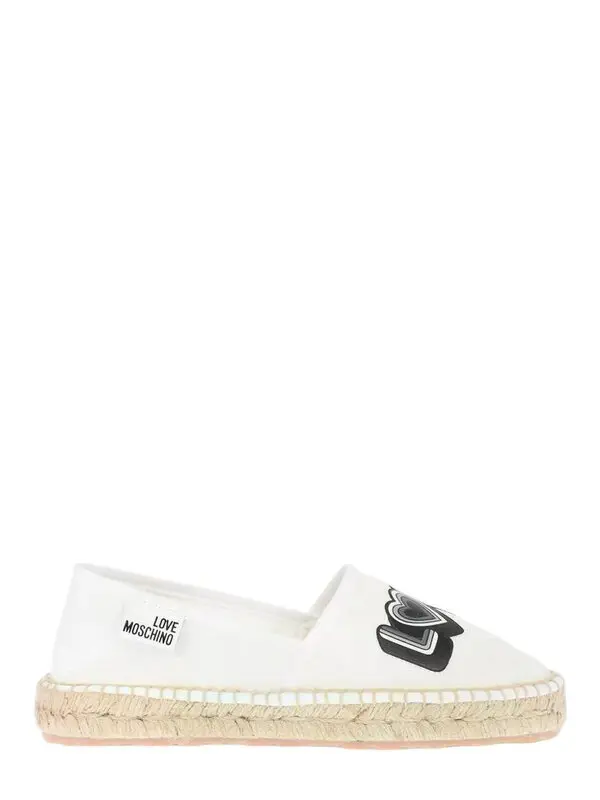 Moschino Print Mesh Espadrilles - White