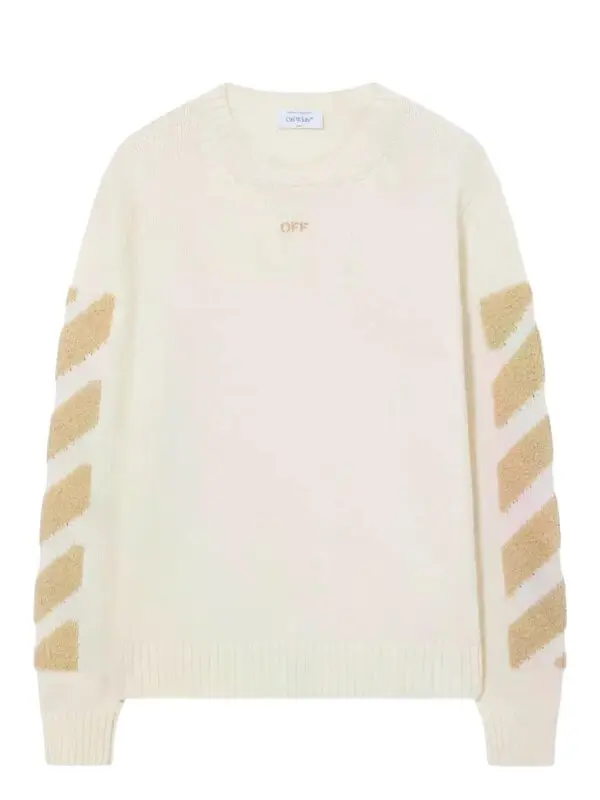 Off-White Diag Fuzzy-knit Sweater - Neutrals