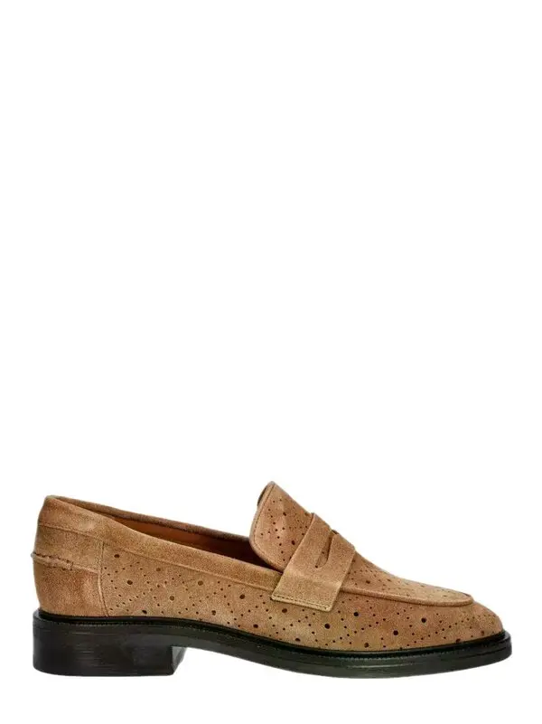 BILLI BI Perforated Penny Loafers - Neutrals