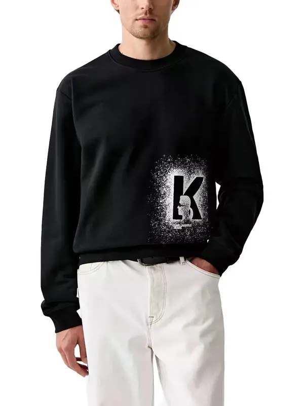 Karl Lagerfeld Logo Print Sweatshirt - Black