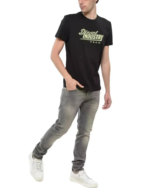 DIESEL® Logo-print Crew-neck T-shirt - Black