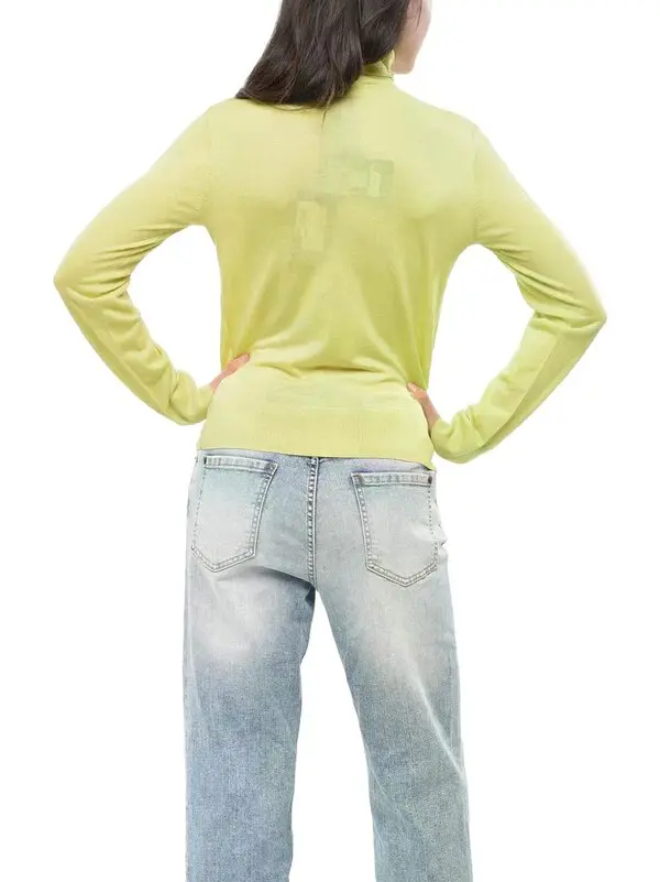Dsquared2 Embroidered Turtleneck Sweater - Yellow