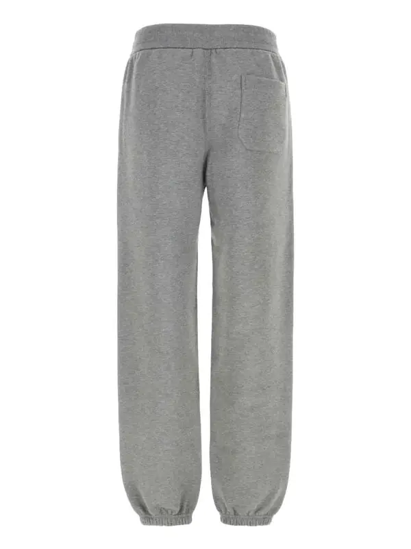 JIL SANDER Logo Print Cotton Track Pants - Grey